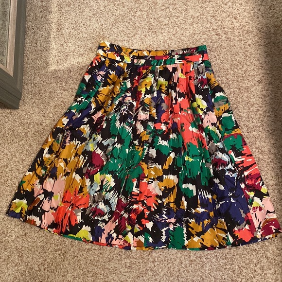 J. Crew | Skirts | Jcrew Abstract Print Silk Skirt | Poshmark